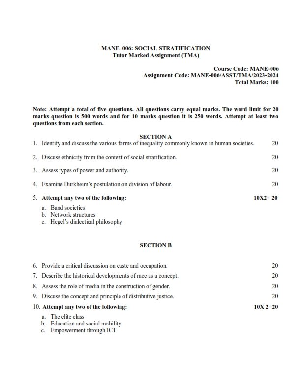 IGNOU MANE-006 Solved Assignment 2023-24 English Medium - IGNOU Solved Assignment 2024-25 ...