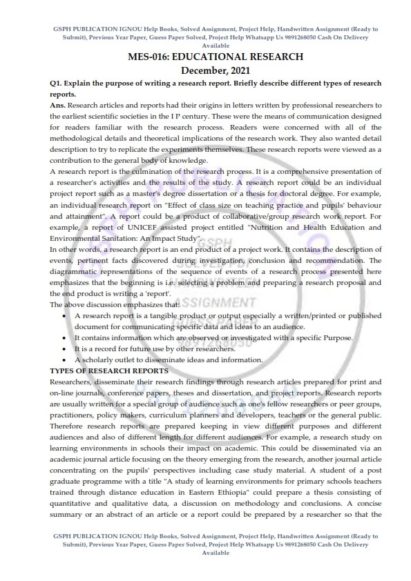IGNOU MES-16 Previous Year Solved Question Paper (Dec 2021) English ... IGNOU MES-16 Previous Year Solved Question Paper (Dec 2021) English ...