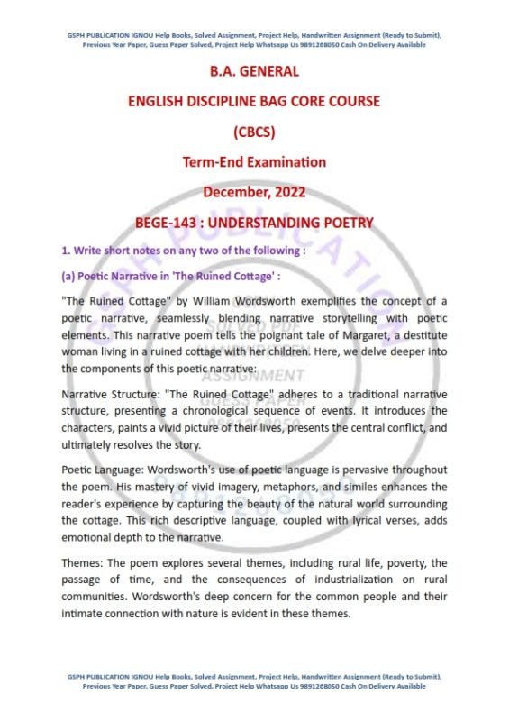 IGNOU BEGE-143 Previous Year Solved Question Paper (Dec 2022) English ... IGNOU BEGE-143 Previous Year Solved Question Paper (Dec 2022) English ...