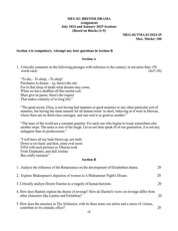 IGNOU MEG-02 Solved Assignment 2024-25 English Medium - IGNOU Solved ...