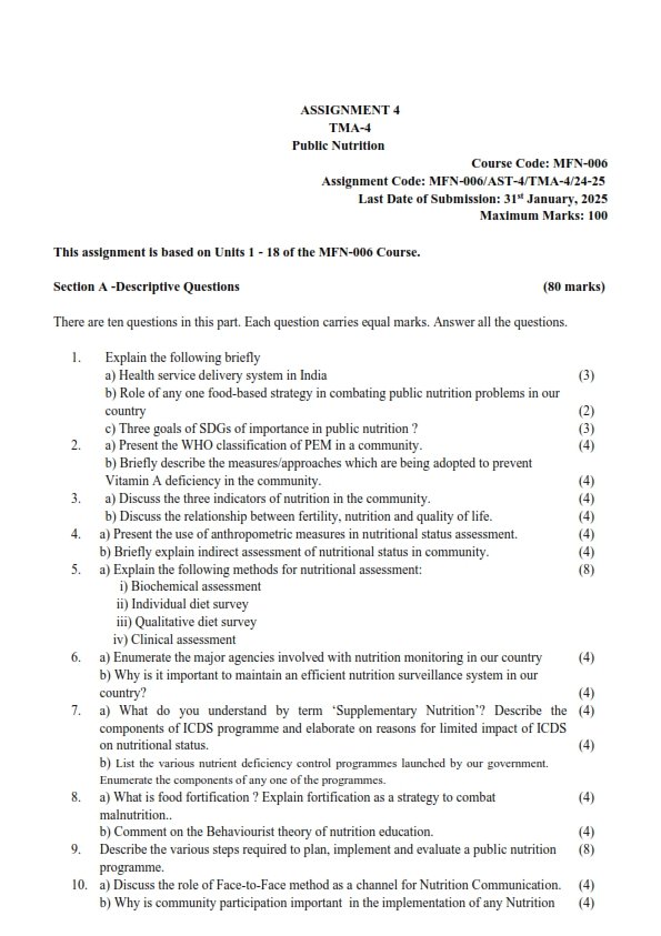 IGNOU MFN-006 Solved Assignment 2024-25 English Medium - IGNOU Solved Assignment 2024-25 ...